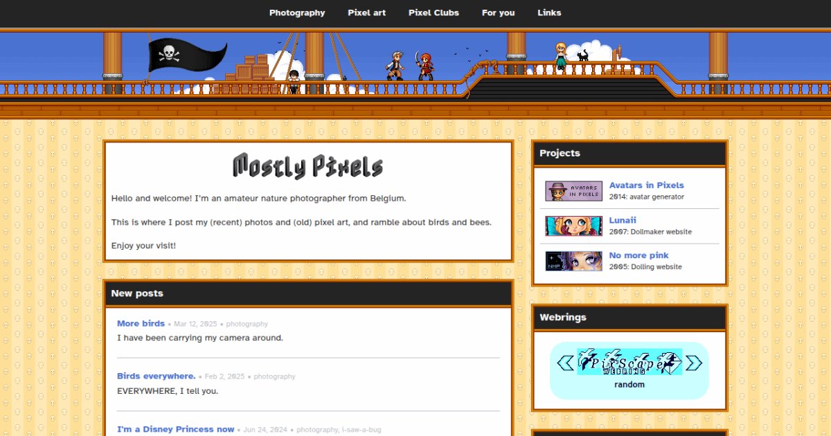 Mostly Pixels | A small photography and pixel art website