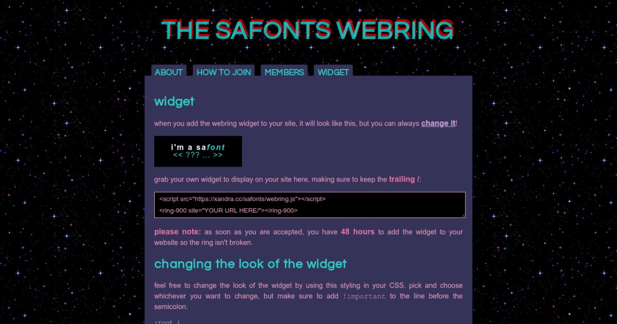 The Safonts Webring