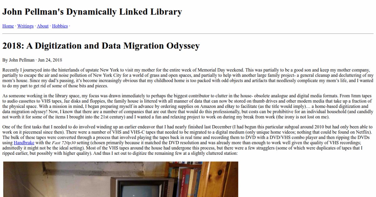 2018: A Digitization and Data Migration Odyssey » John Pellman's ...