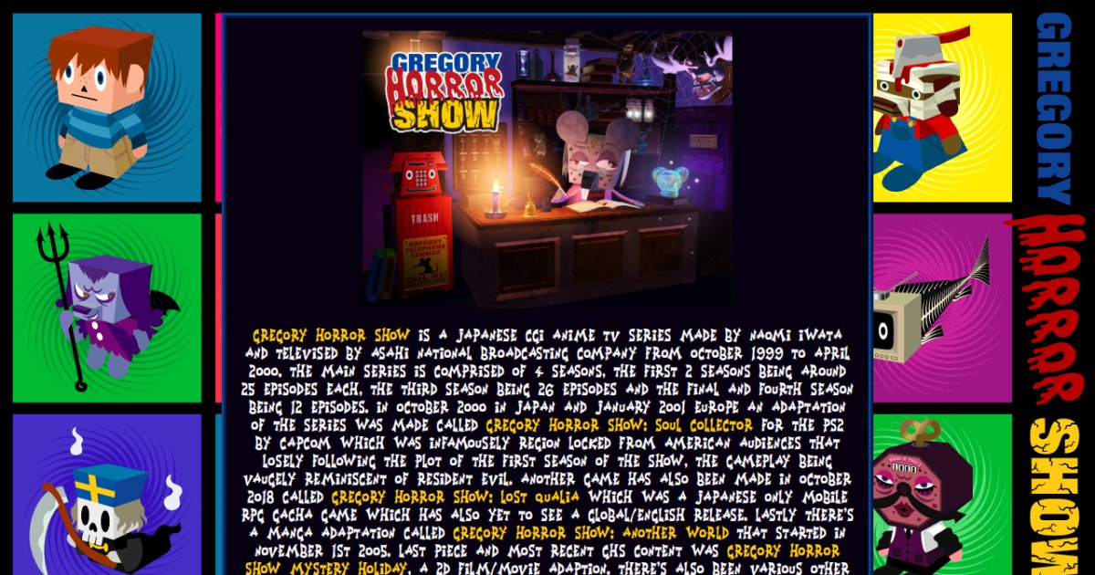 GREGORY HORROR SHOW SHRINE