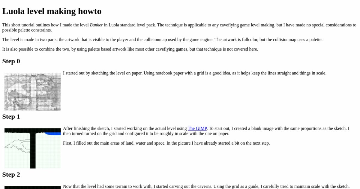 Luola level making howto