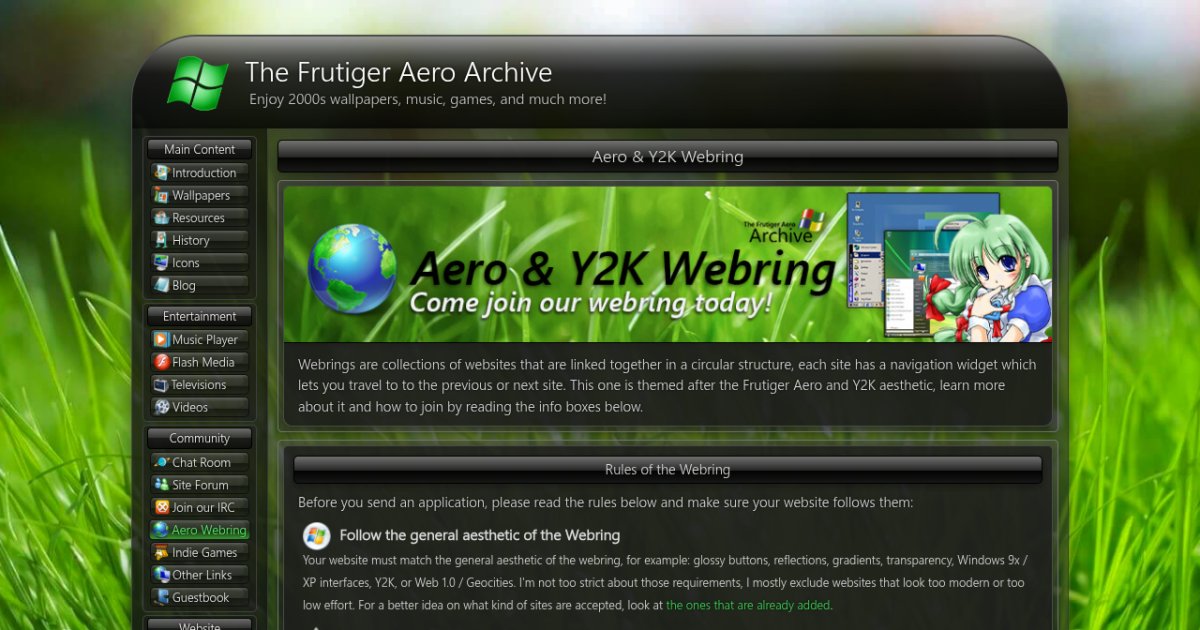 Frutiger Aero Archive - Aero Webring