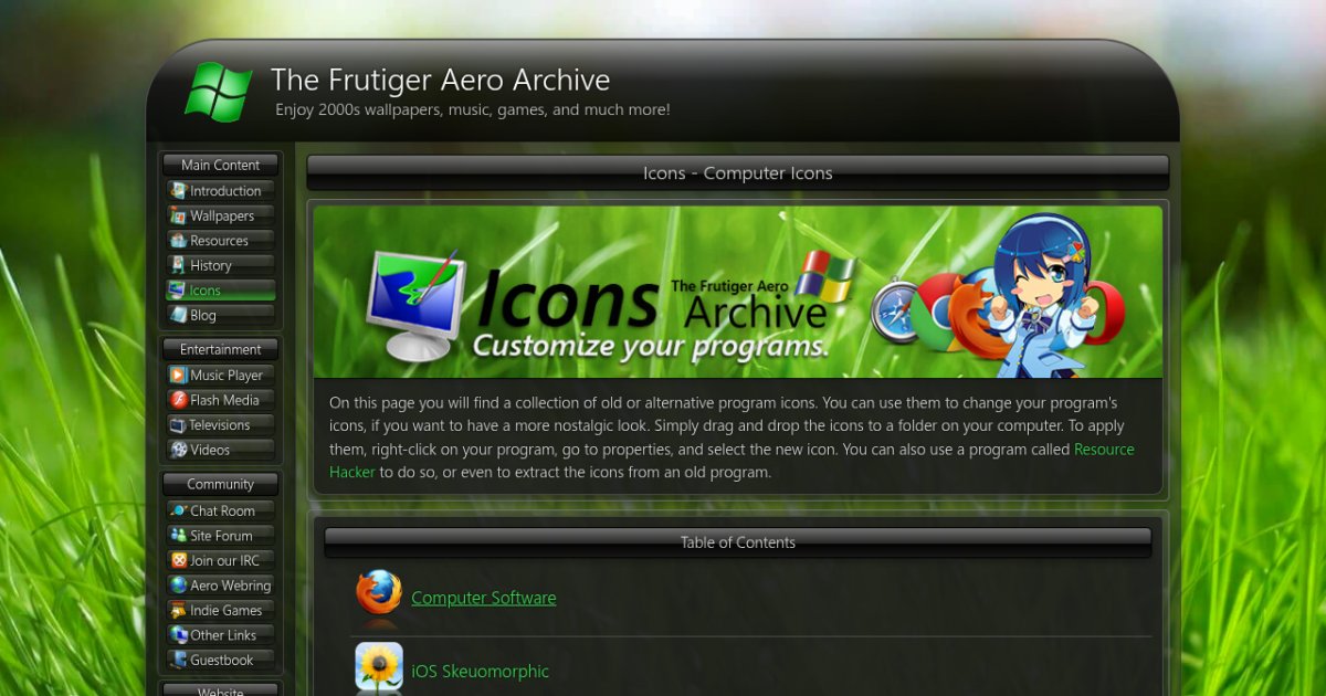 Frutiger Aero Archive - Icons