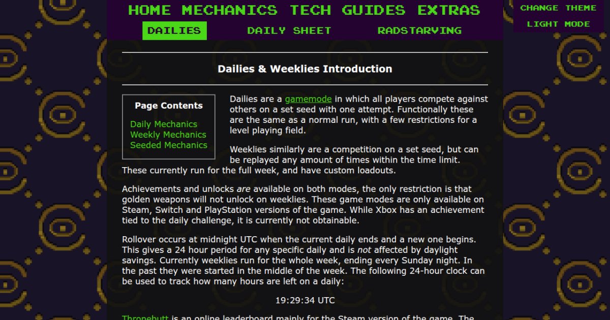 IDNTG - Dailies & Weeklies