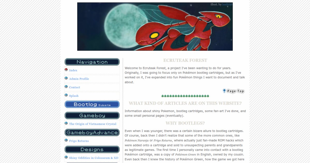 Ecruteak Forest Homepage