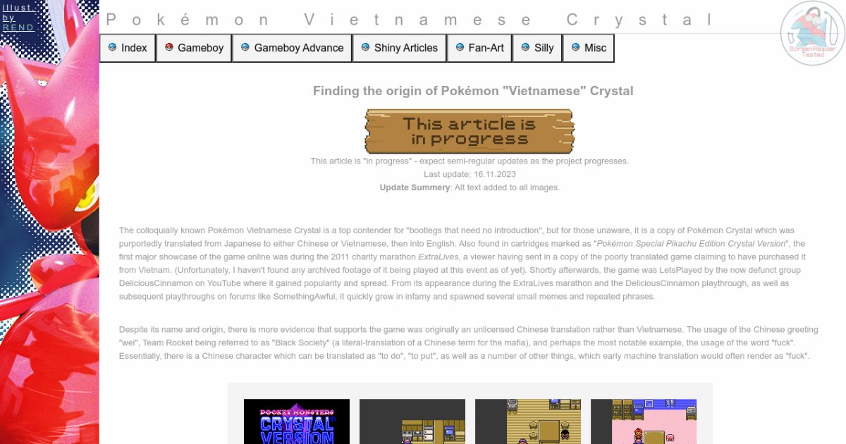 Pokémon Vietnamese Crystal