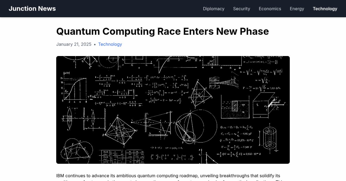 Quantum Computing Race Enters New Phase - Junction News