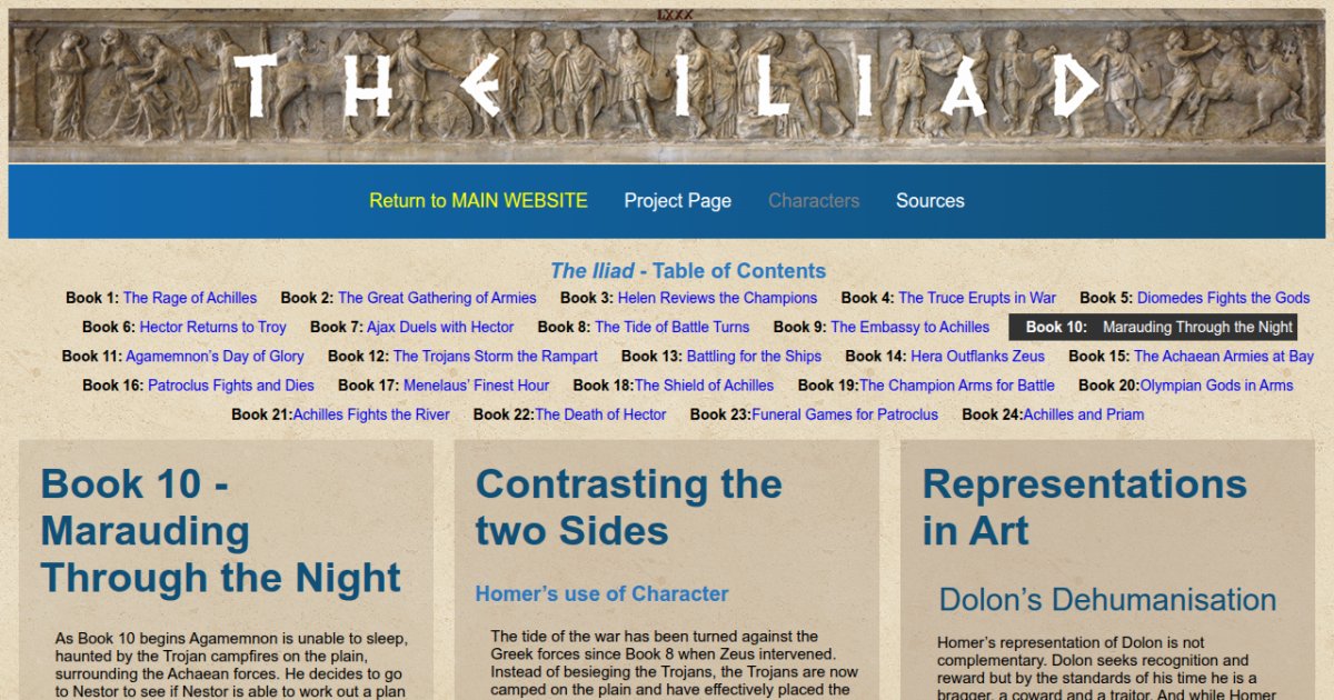 The Iliad Book 10 - Summary