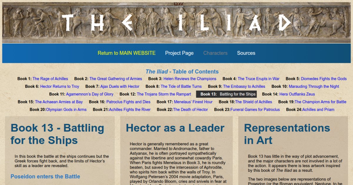 The Iliad Book 13 - Summary