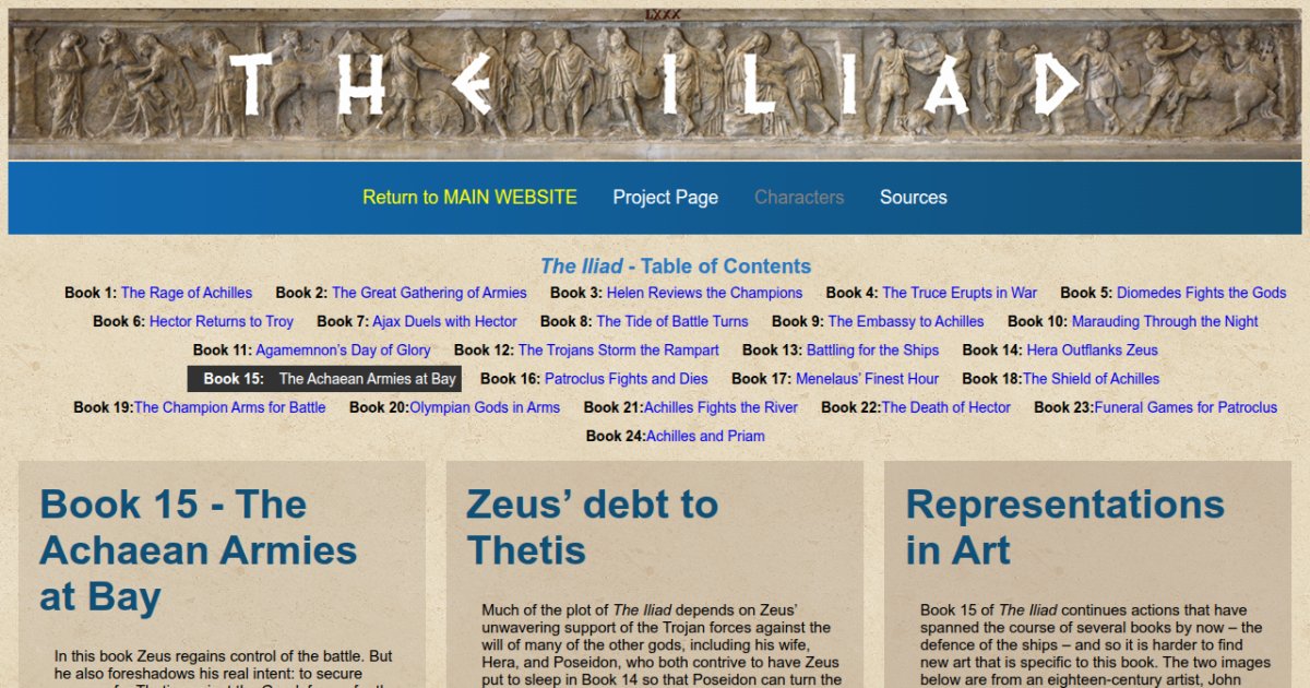 The Iliad Book 15 - Summary