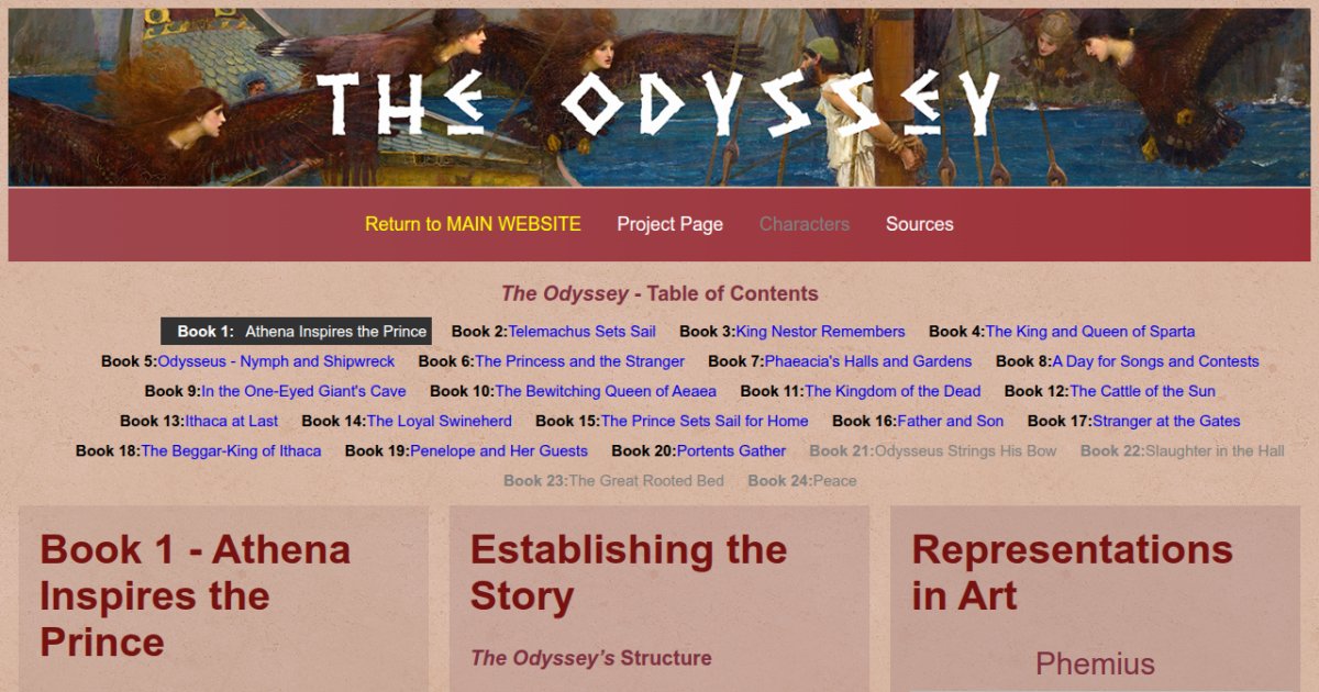 The Odyssey Book 1 - Summary