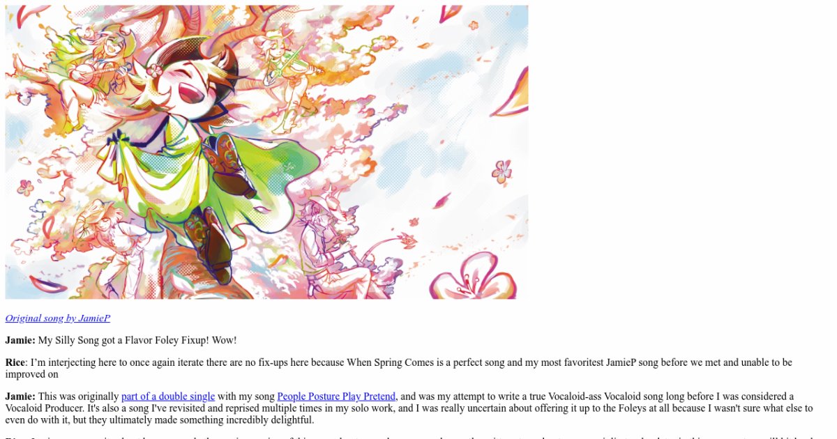 FFF: When Spring Comes (ROUNDTABLE REPRISE)