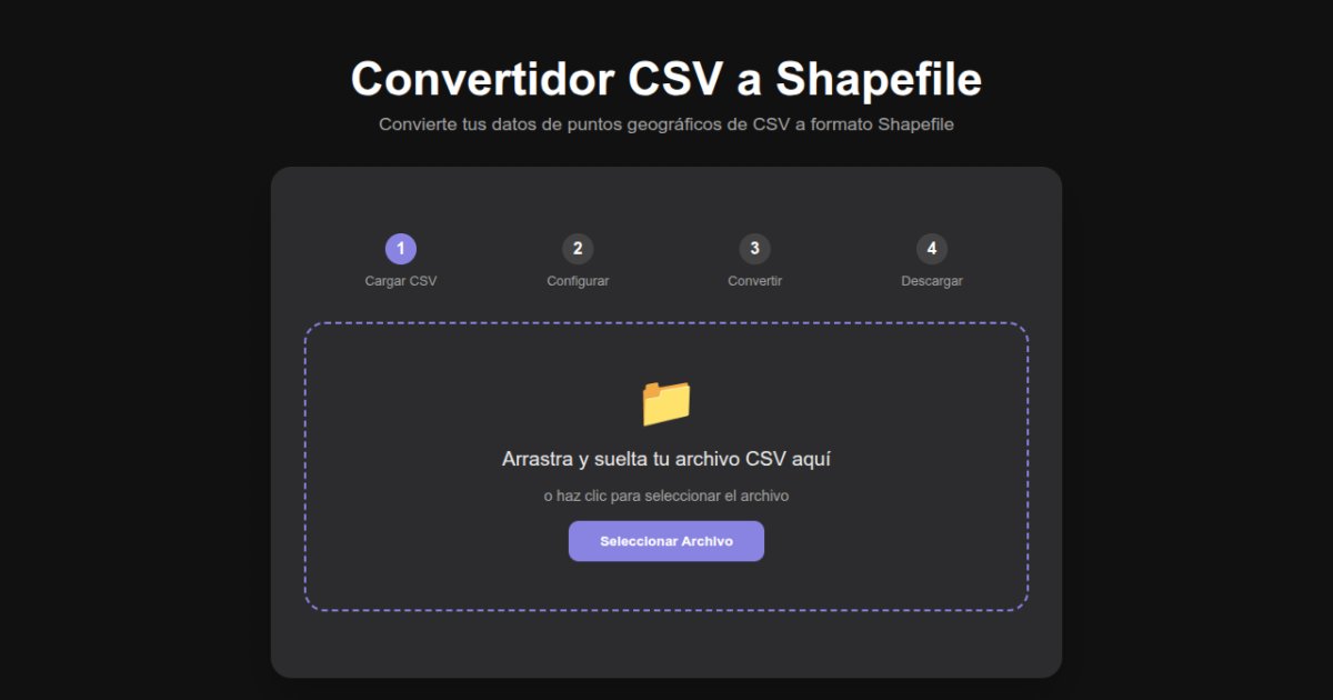 Convertidor CSV a Shapefile