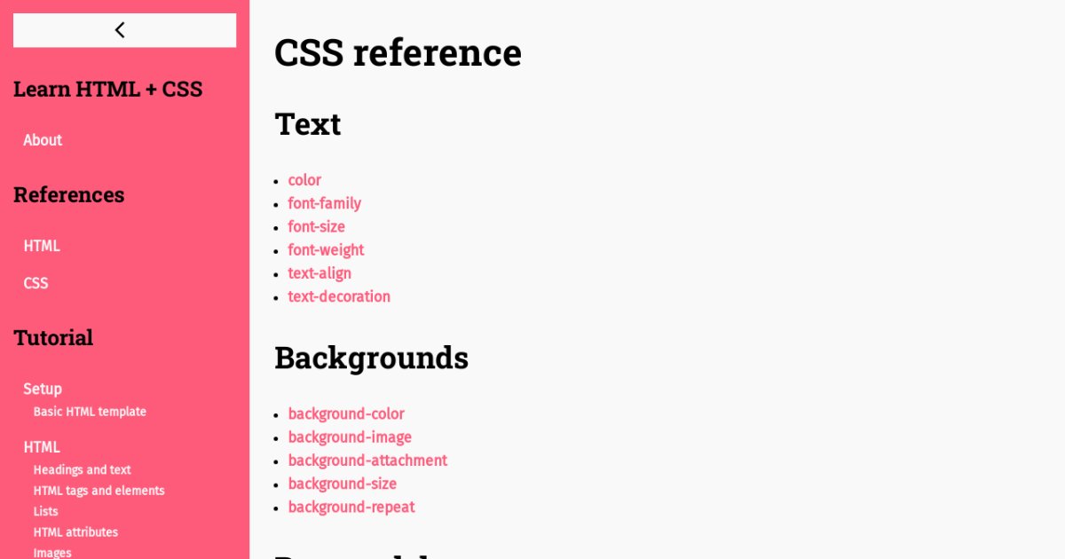Simple HTML and CSS