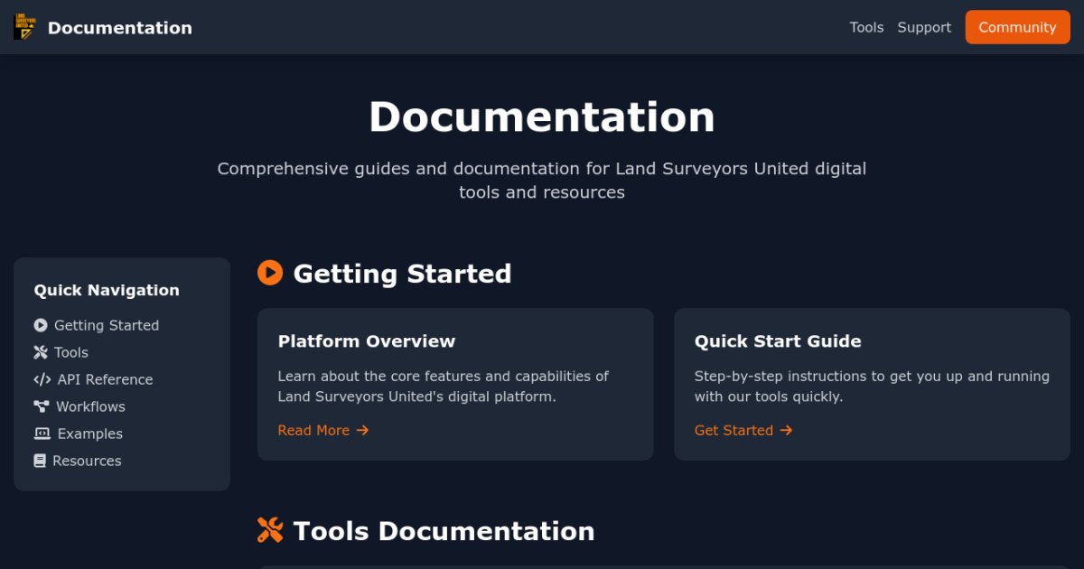 Documentation | Land Surveyors United