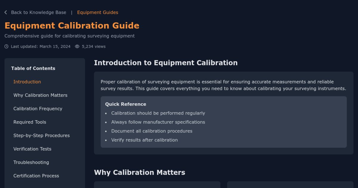 Equipment Calibration Guide | Learn Surveying