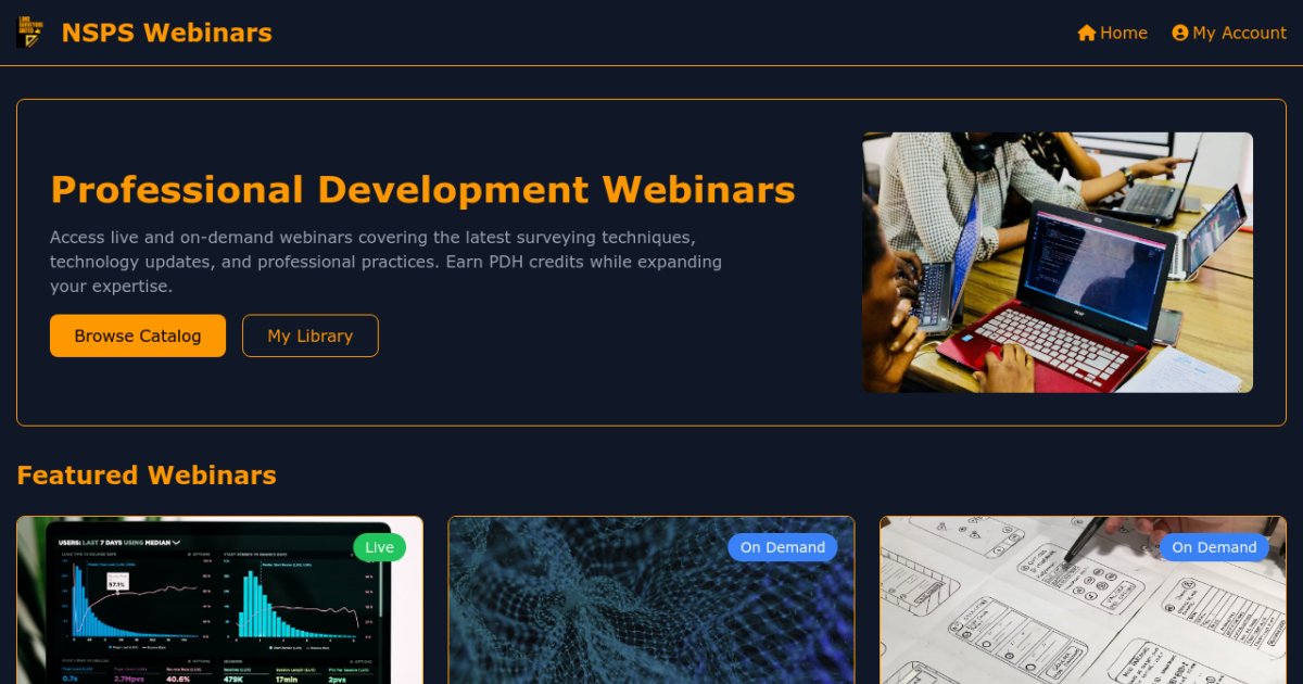 NSPS Webinars | Professional Development