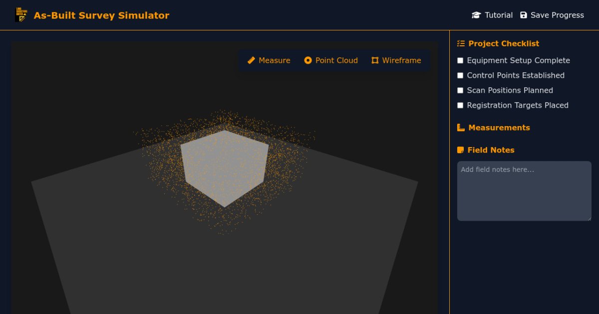 As-Built Survey Simulation - L.E.A.R.N Surveying