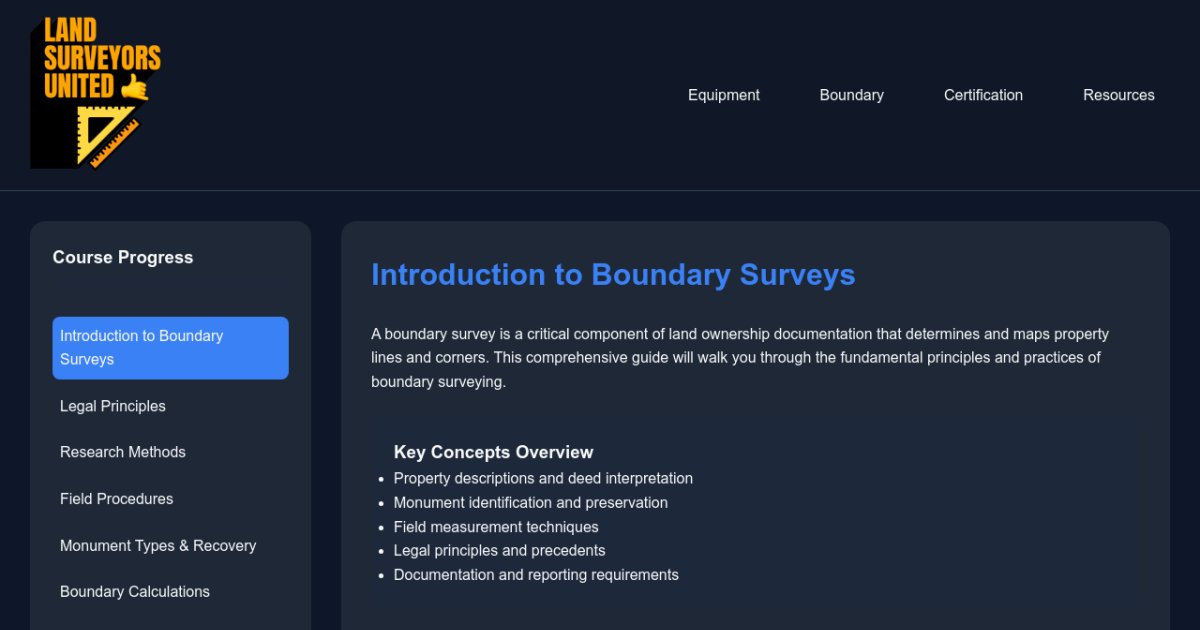 Fundamentals of Boundary Survey - Interactive Guide
