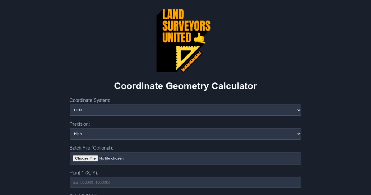 Coordinate Geometry Calculator
