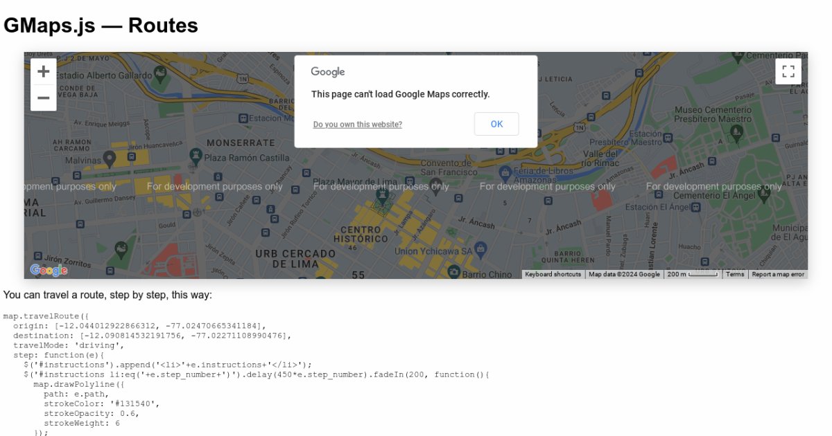 GMaps.js — Routes