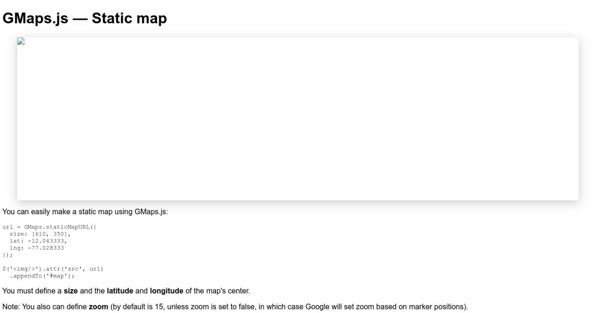 GMaps.js — Static map