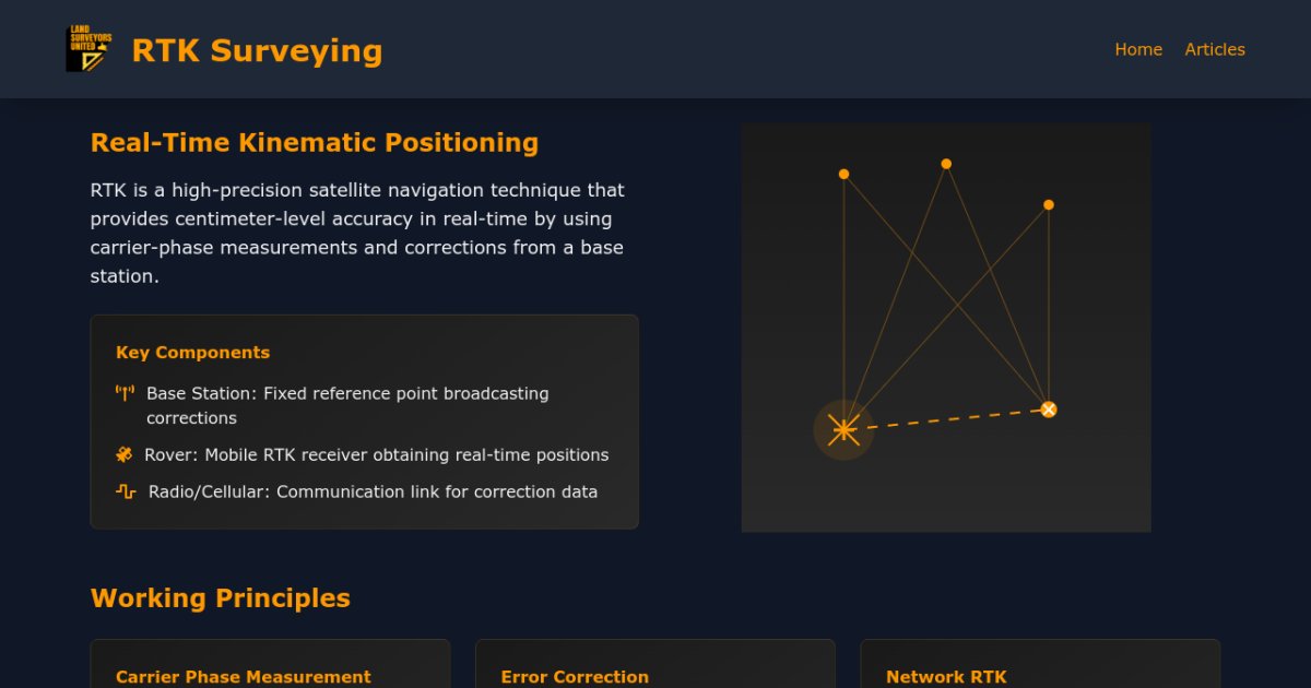 Land Surveyors United - Real-Time Kinematic (RTK) Surveying