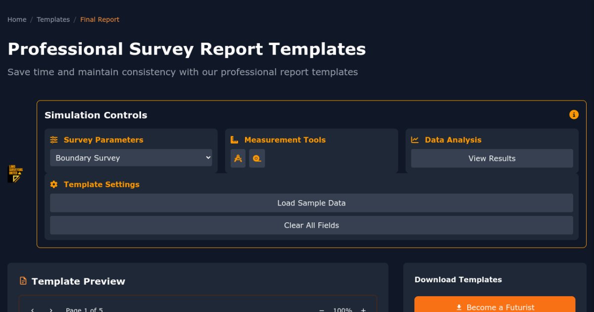 Survey Report Templates | Learn Surveying