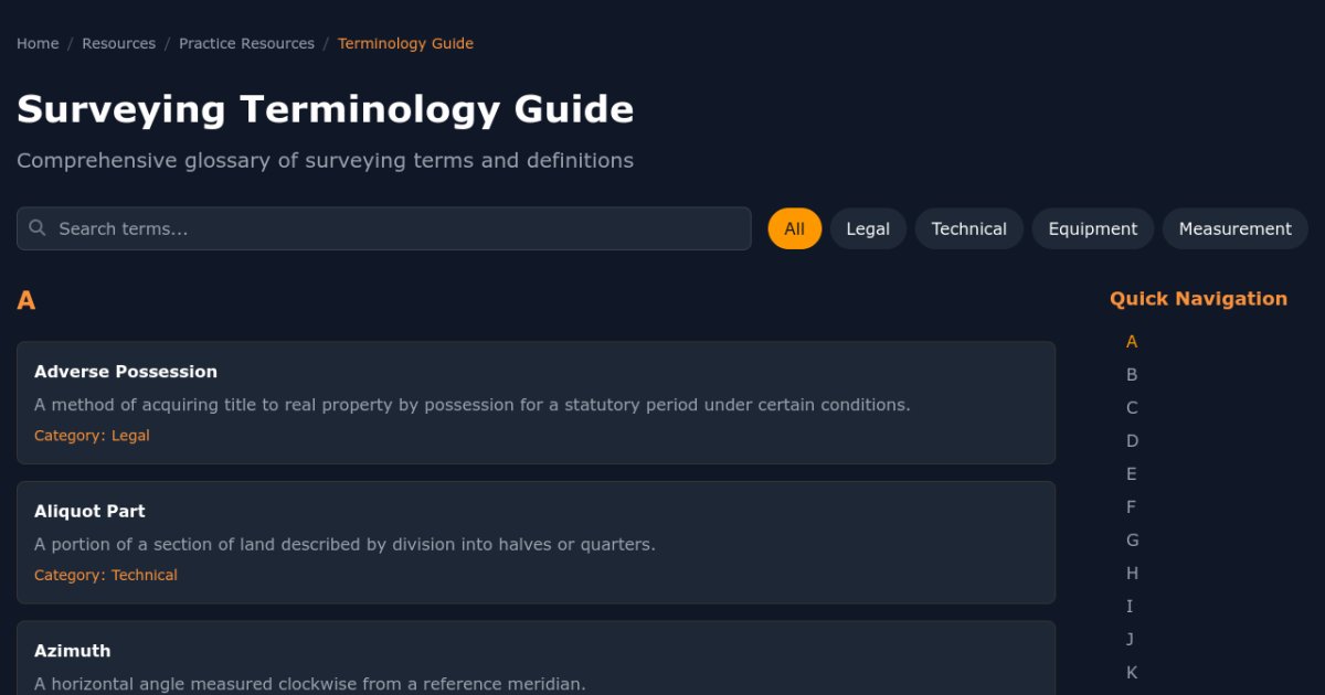 Surveying Terminology Guide | Learn Surveying