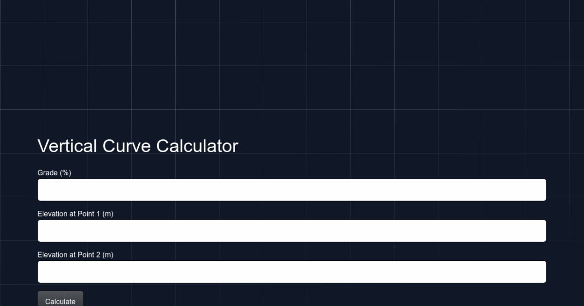 Vertical Curve Calculator