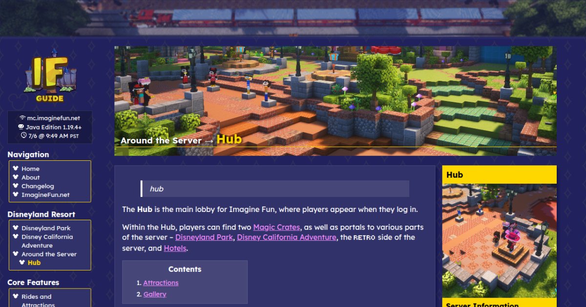 Hub – Imagine Fun Guide