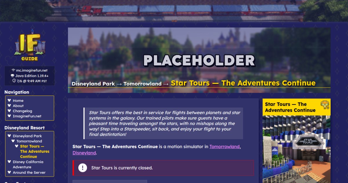 Star Tours — The Adventures Continue – Imagine Fun Guide