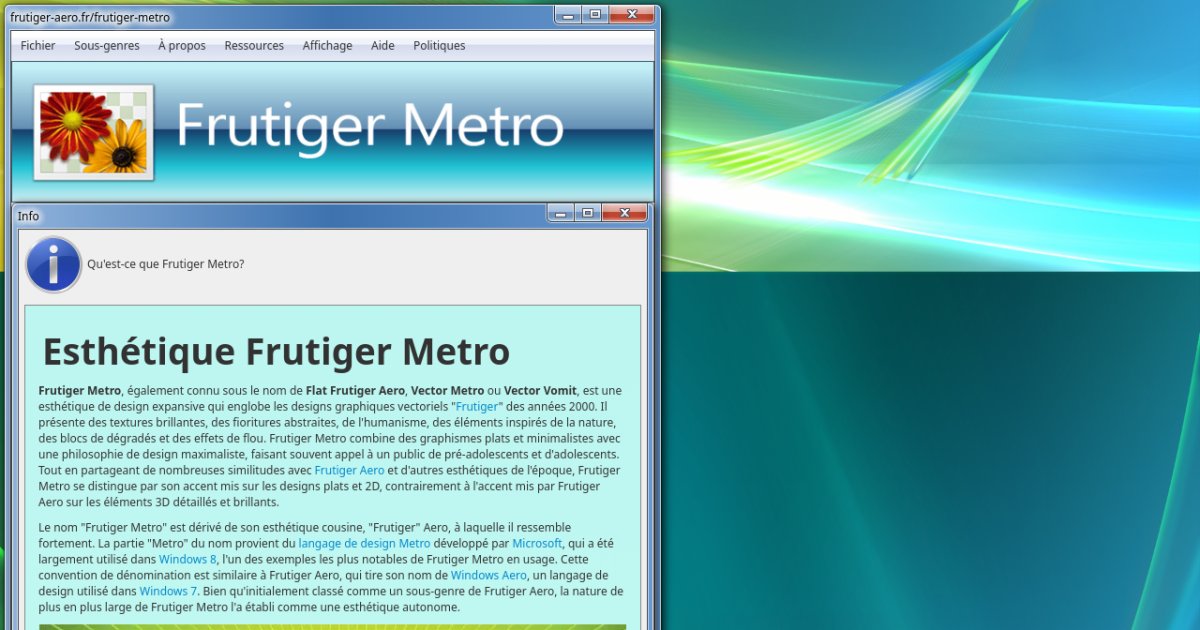 Esthétique Frutiger Metro - frutiger-aero.fr