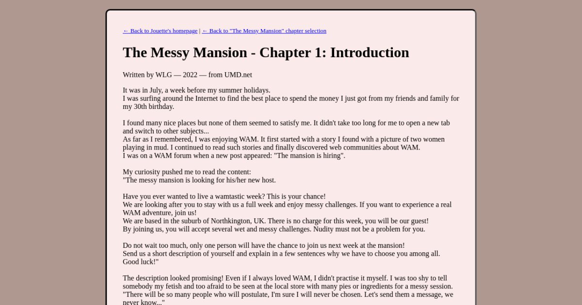 The Messy Mansion - Chapter 1: Introduction