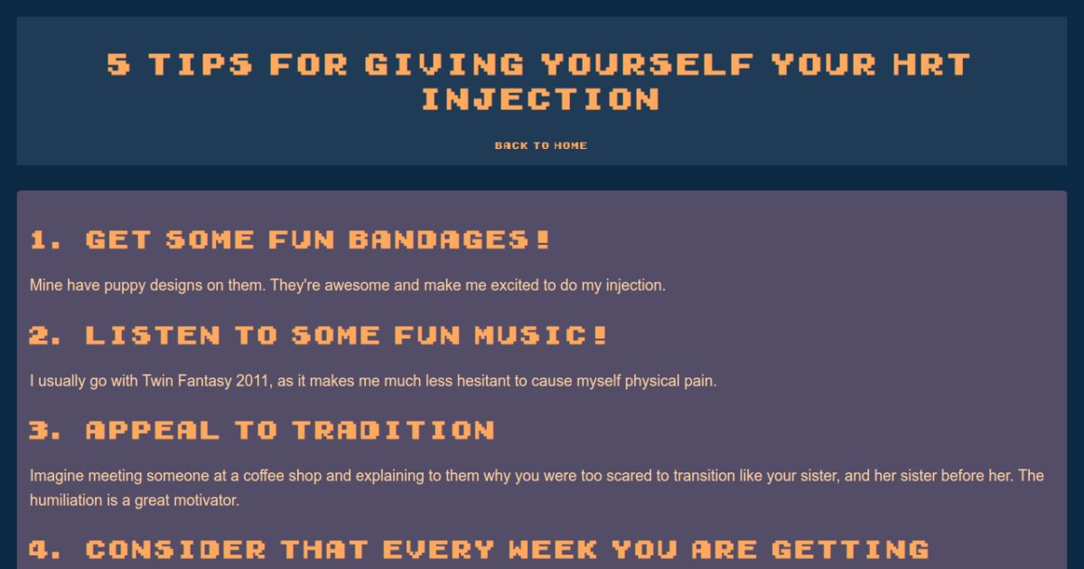 5 Tips for Giving Yourself Your HRT Injection