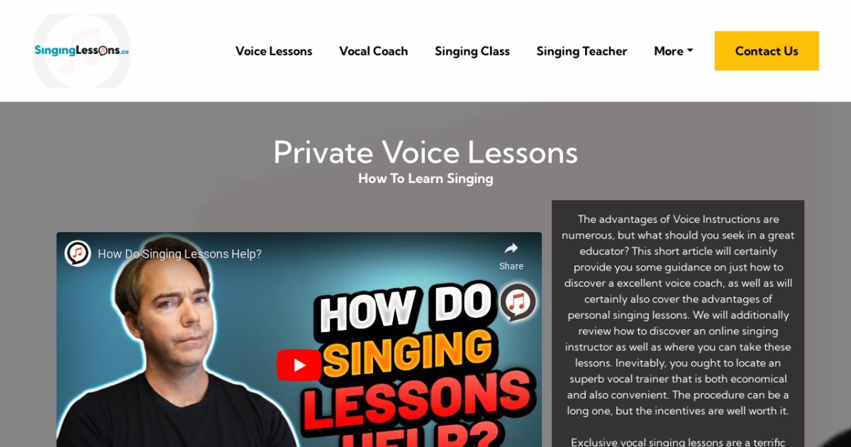 Private Voice Lessons