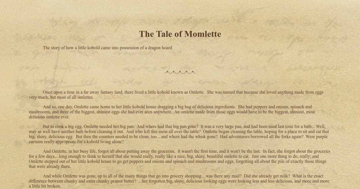Goblin Library: The Tale of Momlette