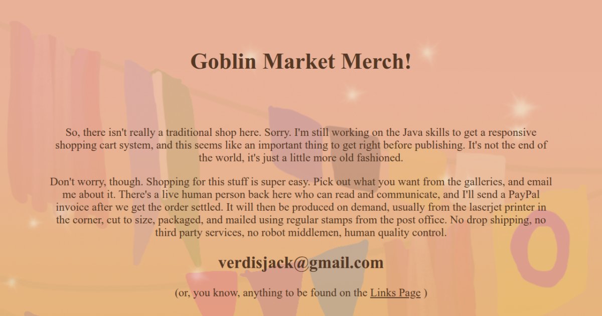 Goblin Market Merch