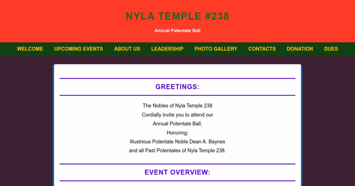 NYLA Temple #238 Annual Potentate Ball