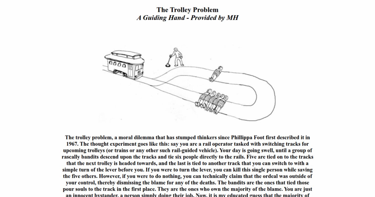 The Trolley Problem