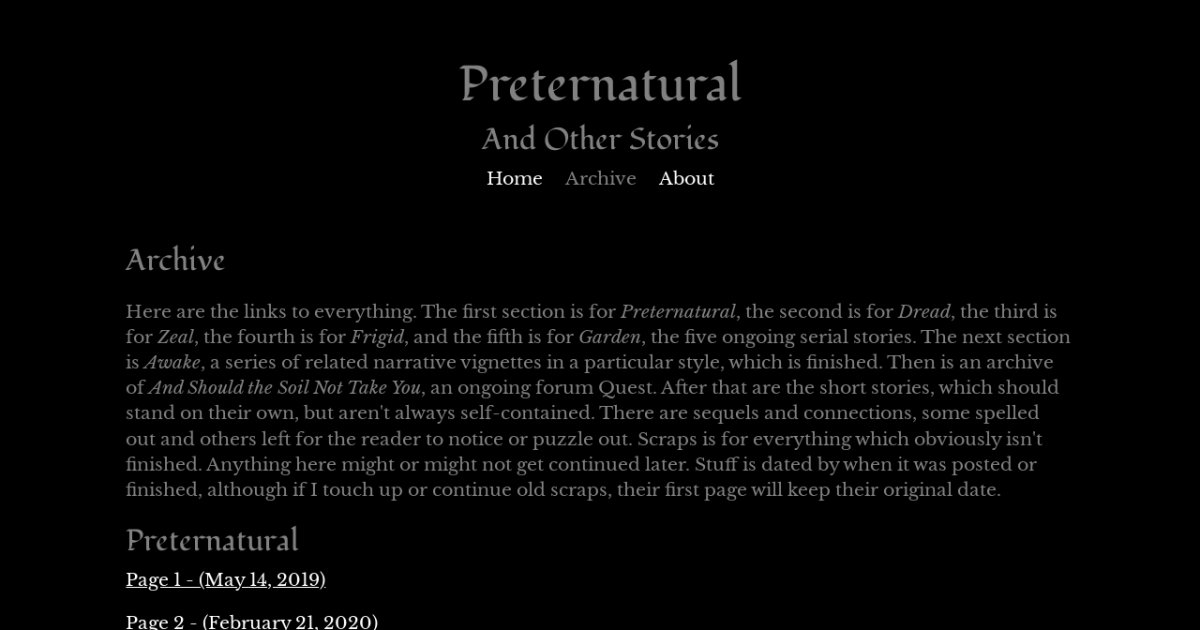 Archive - Preternatural