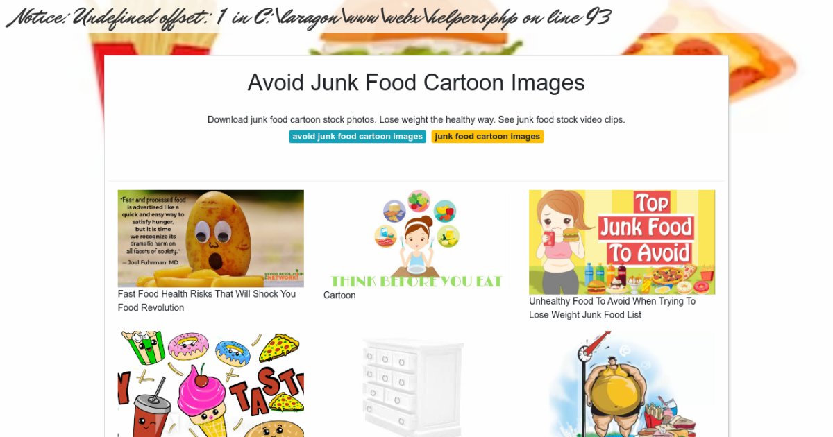 Avoid Junk Food Cartoon Images