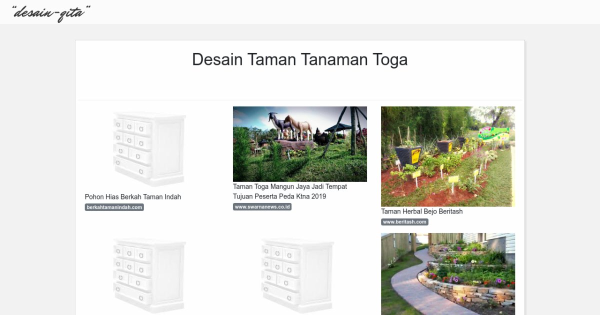 Desain Taman Tanaman Toga