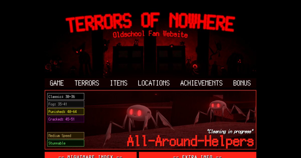 All-Around-Helpers // Terrors of Nowhere Fan Website