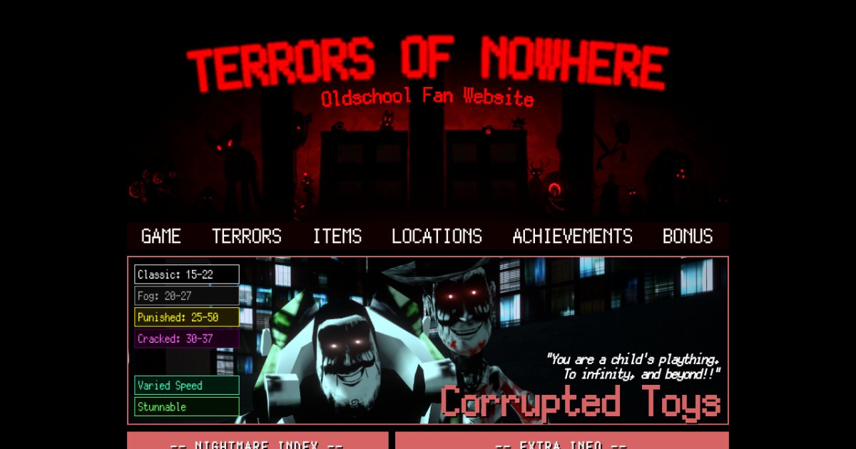 Corrupted Toys // Terrors of Nowhere Fan Website