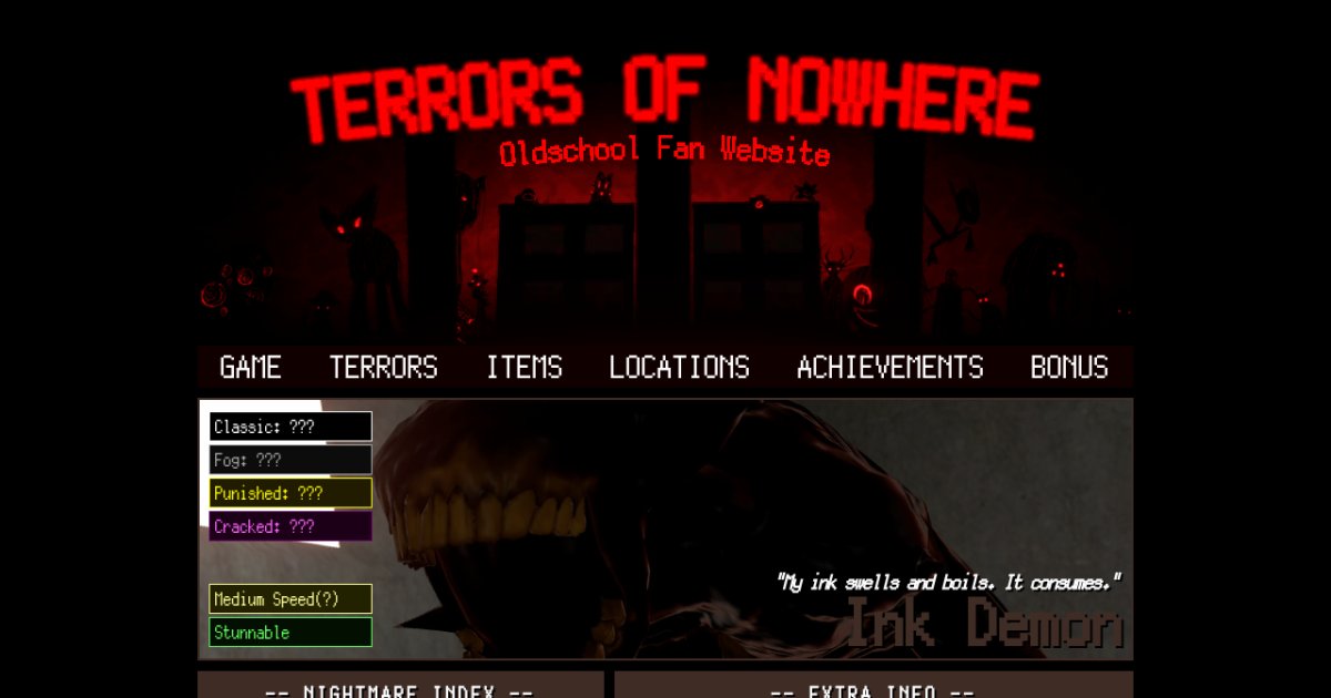 Ink Demon // Terrors of Nowhere Fan Website