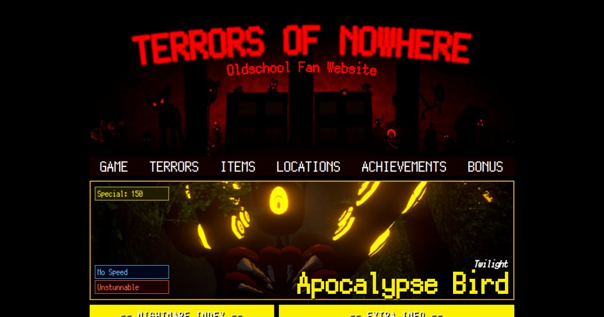 Apocalypse Bird // Terrors of Nowhere Fan Website