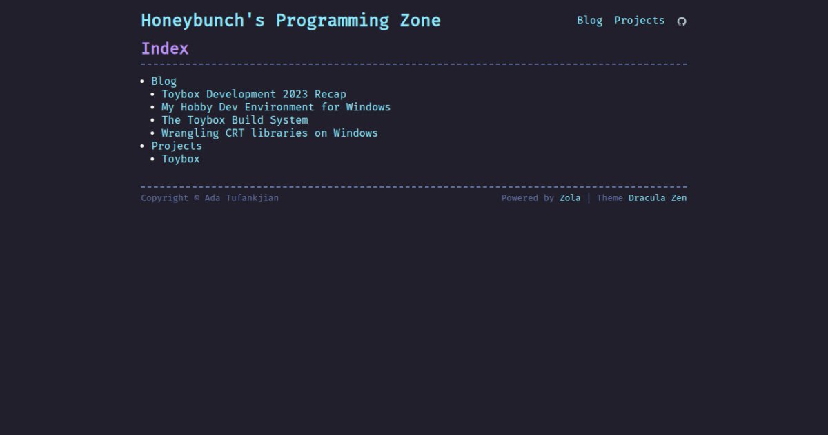 Honeybunch's Programming Zone