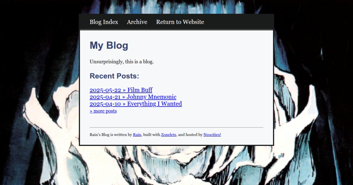 Rain's Epic Blog