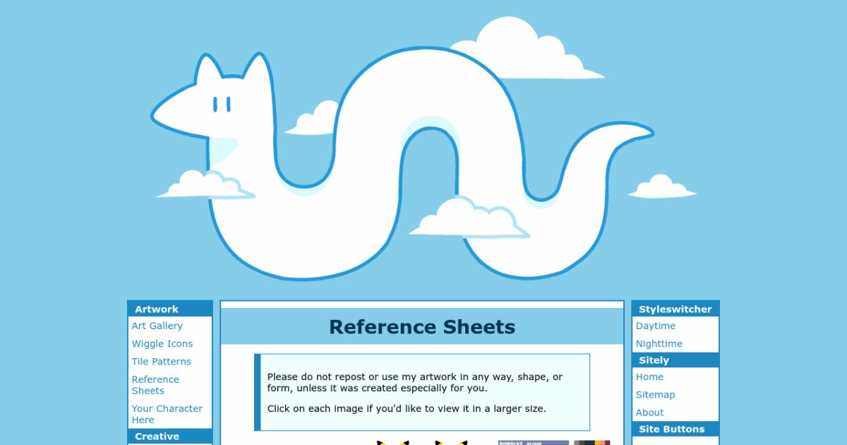 sparkleworm.art — Reference Sheets